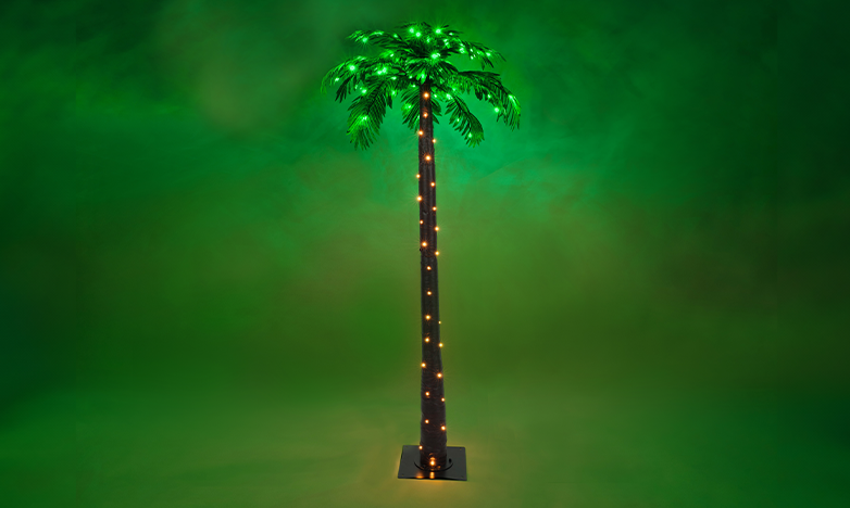 Led Outdoor Lighted Palm Trees 6FT Colorful Lighted Palm Trees, Multi