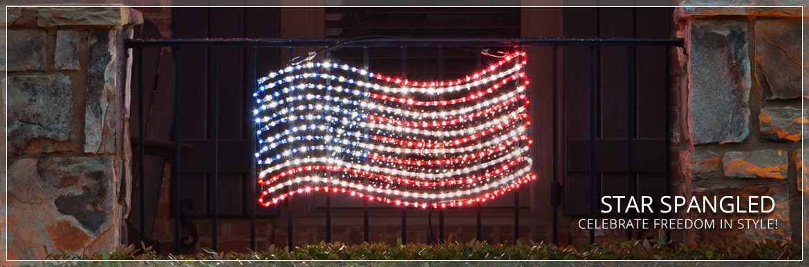 Patriotic Lights and Decorations